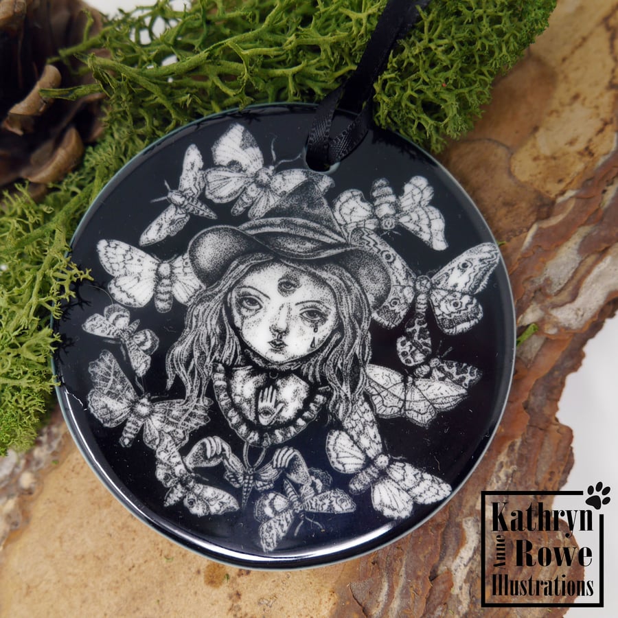 Witch, Magic, Moths, Wicca, Gothic,Third Eye, E... - Folksy