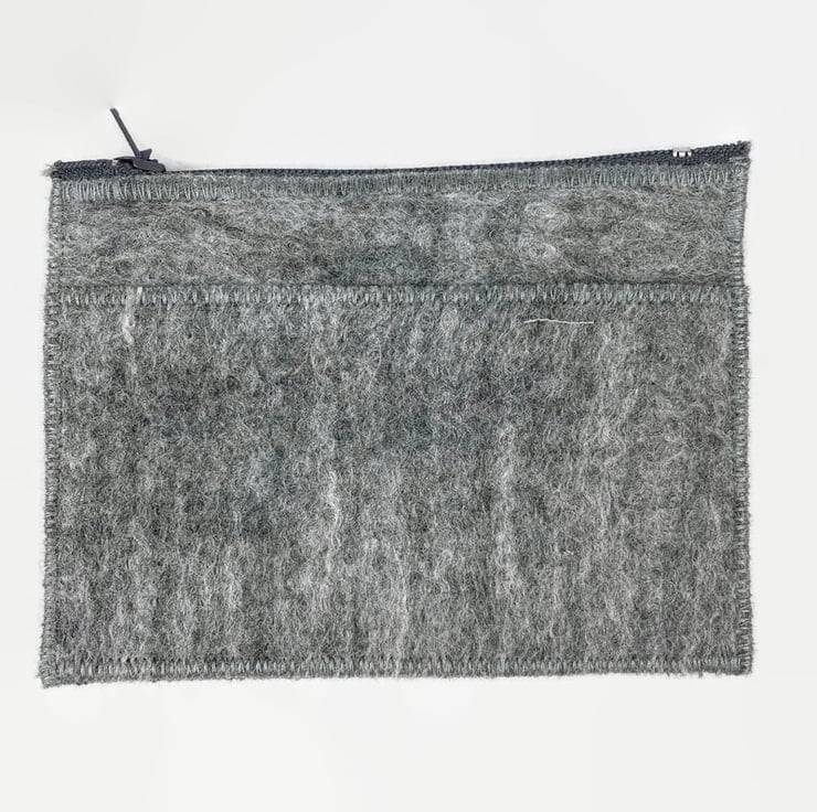 Felt coin purse with needle felted poppy design - Folksy