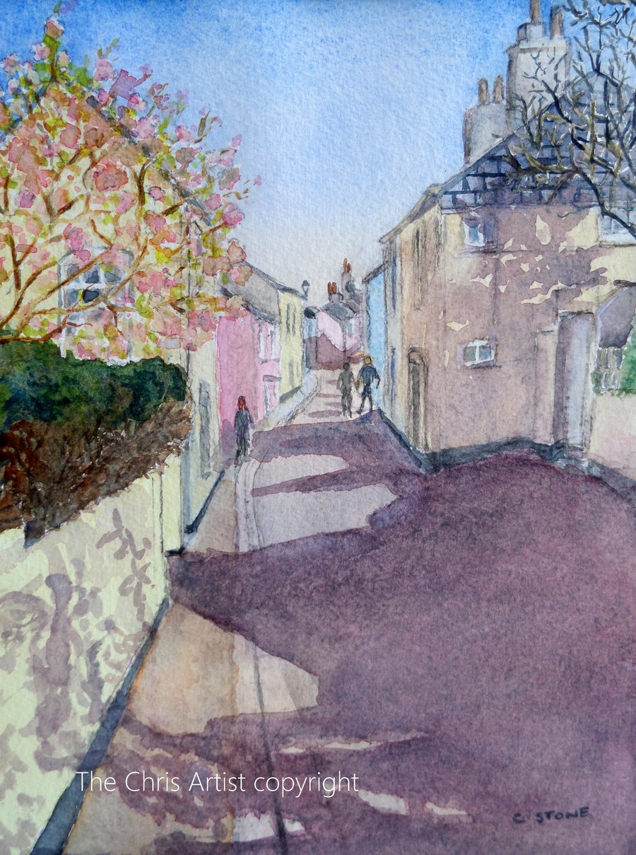 Cawsand Cornwall Armada Street original waterco... - Folksy