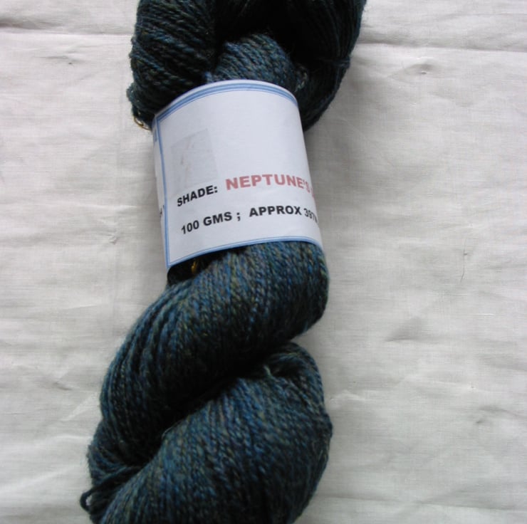 Handspun Wool 'Neptune's Deep' - Folksy