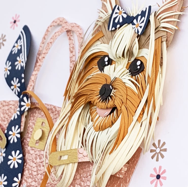 The Hermes Barkin - Handbag Dog Portrait - Folksy