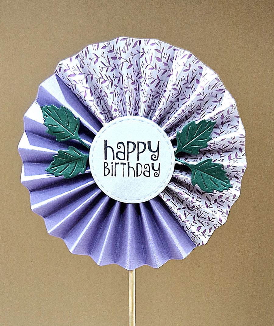 Purple Birthday Cake Topper - Folksy