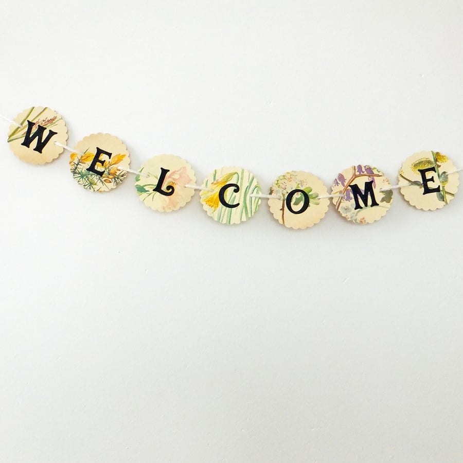 WELCOME Bunting - Folksy