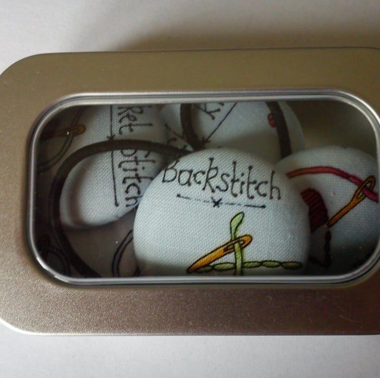 Sewing Stitch hair button bobbles set of 5 in g... - Folksy