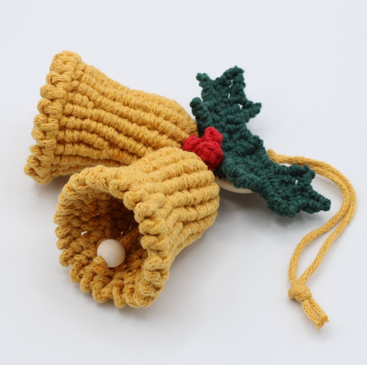 Macrame Christmas decoration, eco Bells tree de... - Folksy