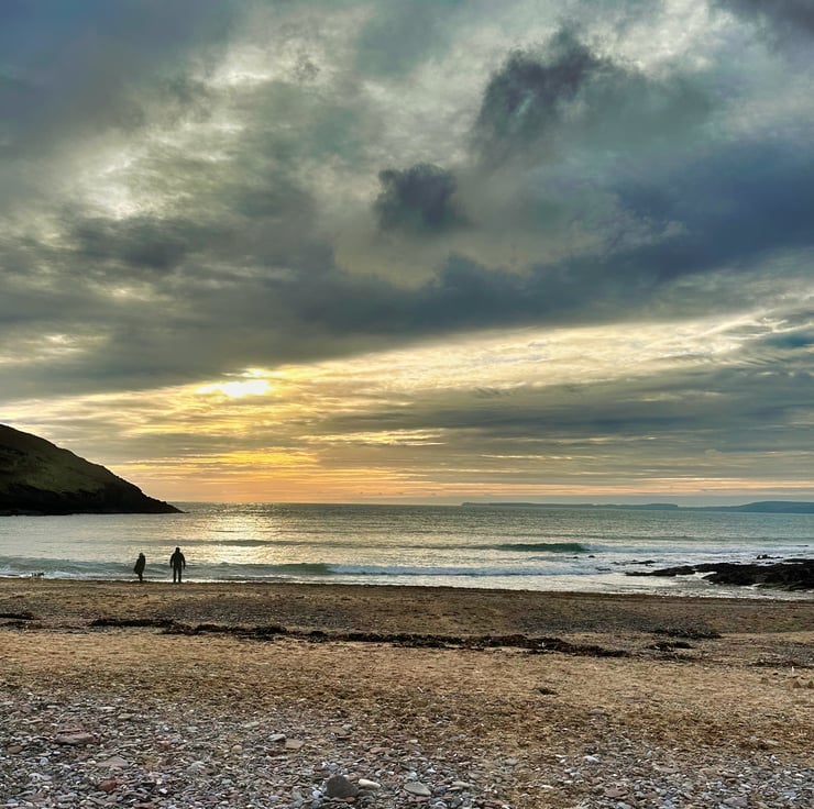 Manorbier Beach Sunset Photograph Wall Art - Folksy