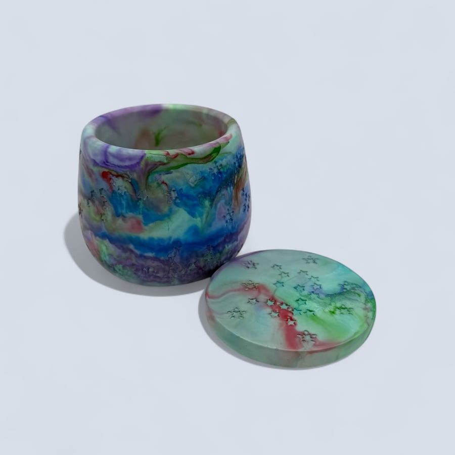 Northern Lights Jewellery Box - Green Lilac and... - Folksy