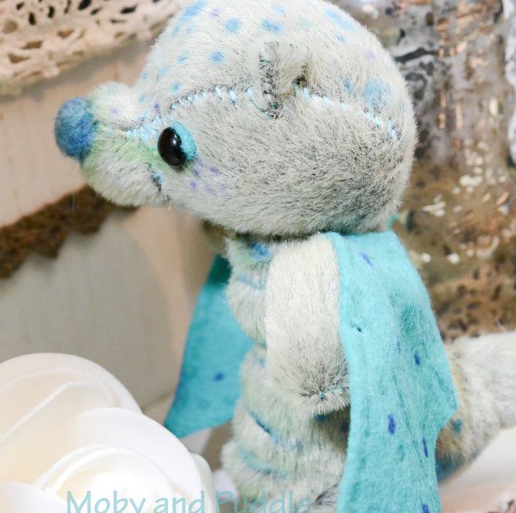 Drake the Baby Dragon Artist Bear - Folksy