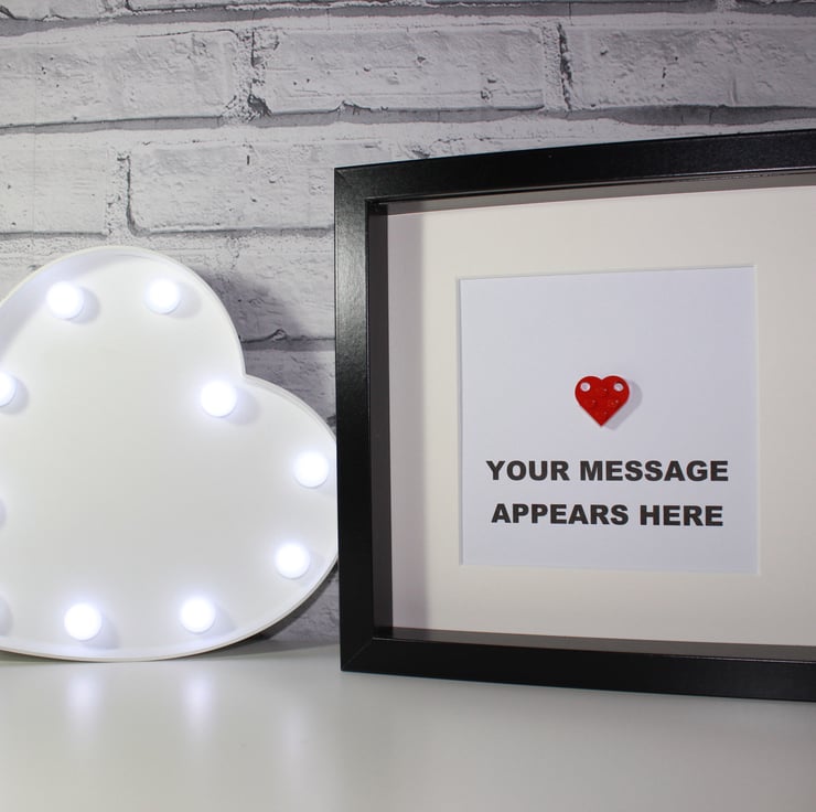 VALENTINE'S DAY - LEGO HEART - PERSONALISED FRA... - Folksy
