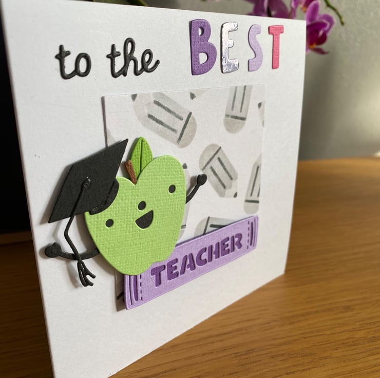 Handmade Teacher Appreciation Card - Folksy