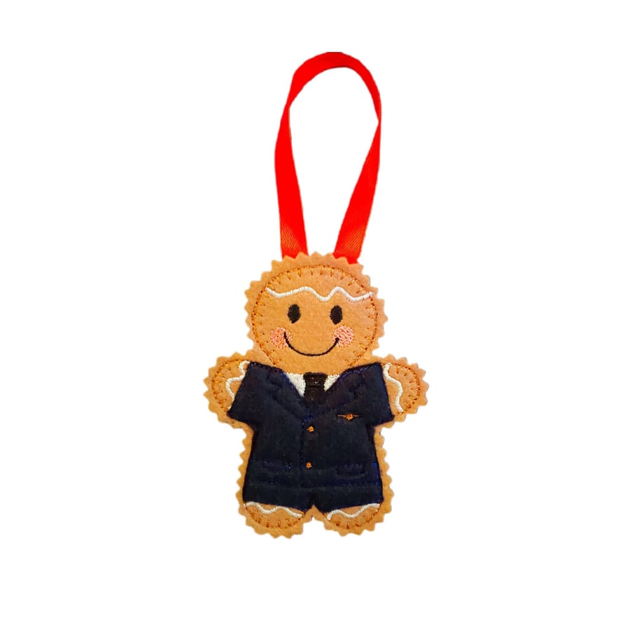 Air StewardFlight Attendant Gingerbread Man Fel... - Folksy