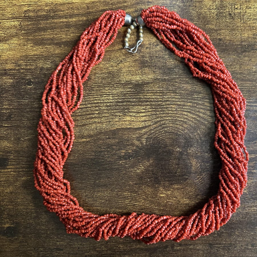 Handmade Necklace made with Red Coral Gemstone ... - Folksy