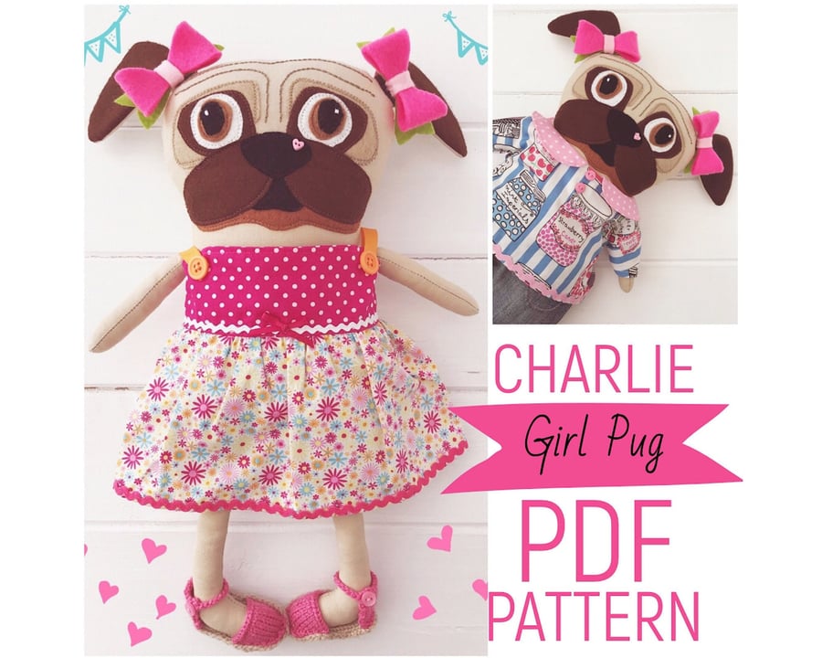 Digital PDF Sewing Pattern for Pug Doll 'Charli... - Folksy