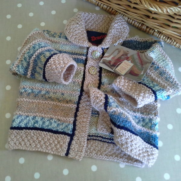 Baby Boys Jacket With Cotton & Merino Wool ... - Folksy