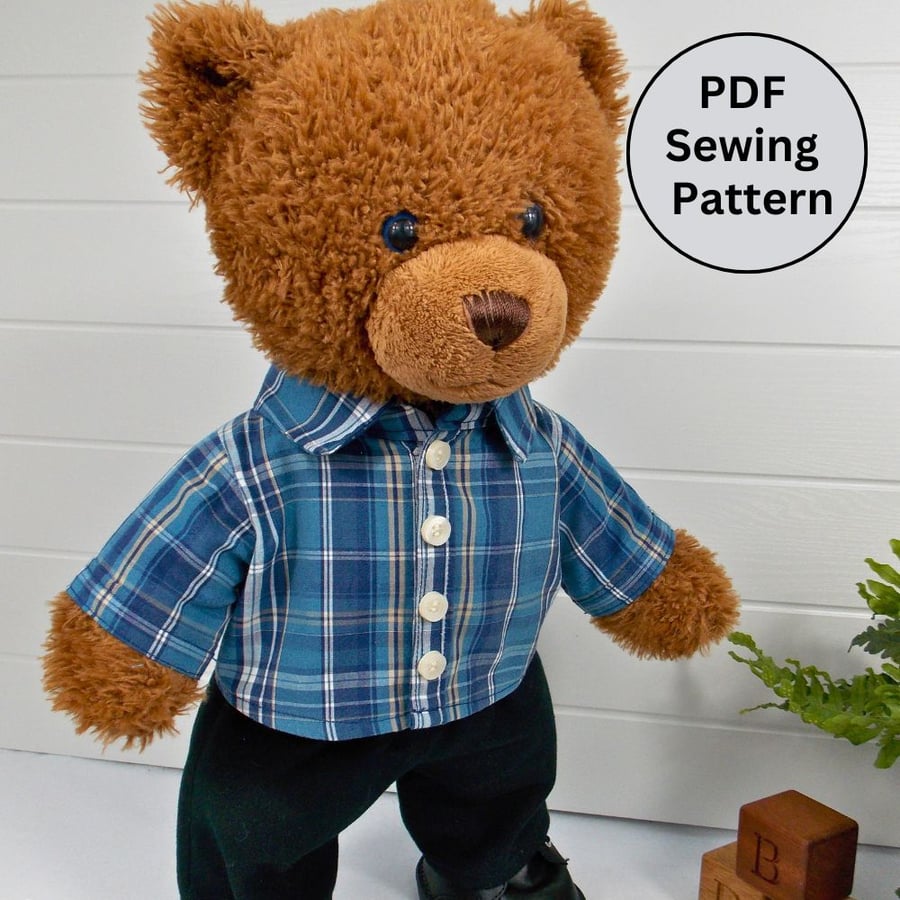 Teddy Bear Shirt Sewing Pattern (PDF Sewing Pat... - Folksy