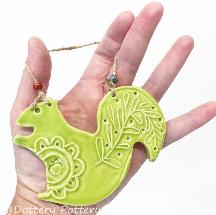 Ceramic squirrel decoration Pottery squirrel wo... - Folksy