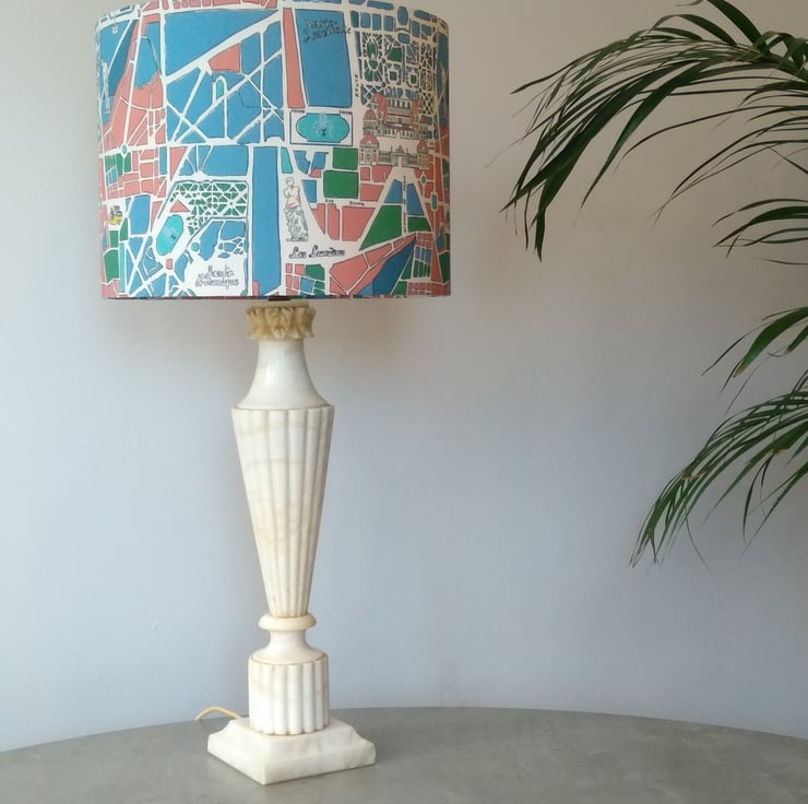 SALE! SALE! Map of Versailles Drum Table Lamp... - Folksy