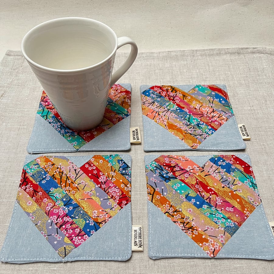 Heart mug coaster - Folksy