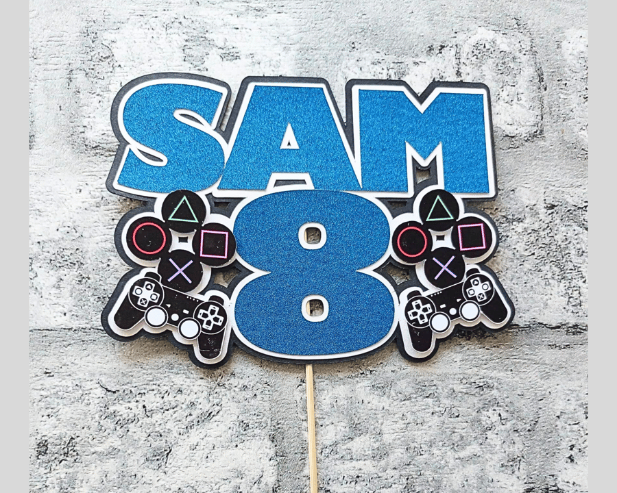 Gamer Personalised Cake Topper - Inspired by Pl... - Folksy