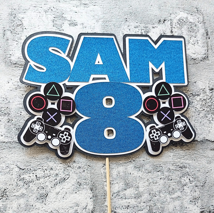 Gamer Personalised Cake Topper - Inspired by Pl... - Folksy