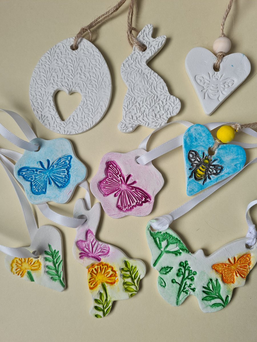 pick and mix 3 clay easter decorations gift tag... - Folksy