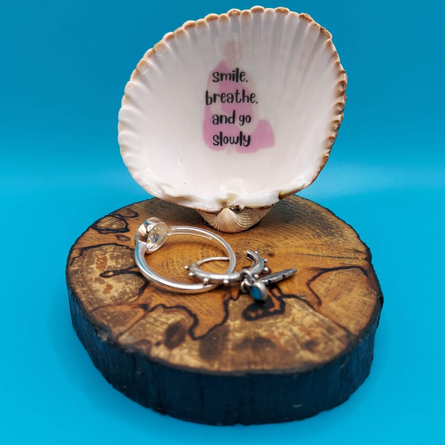 inspiring quote inside seashell on beautiful sp... - Folksy
