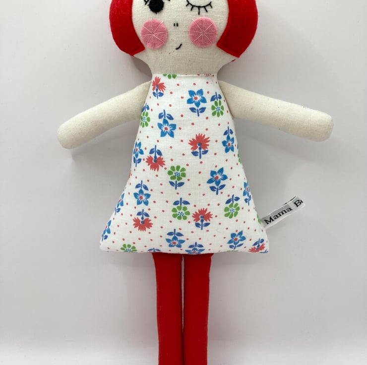 Poppy Dolly the Handmade Cloth Doll - Folksy