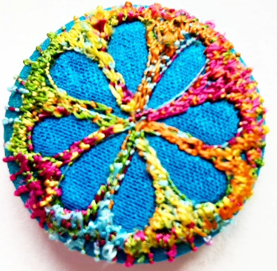 Buttons 1 inch button Hand Dyed Silks and Cotto... - Folksy