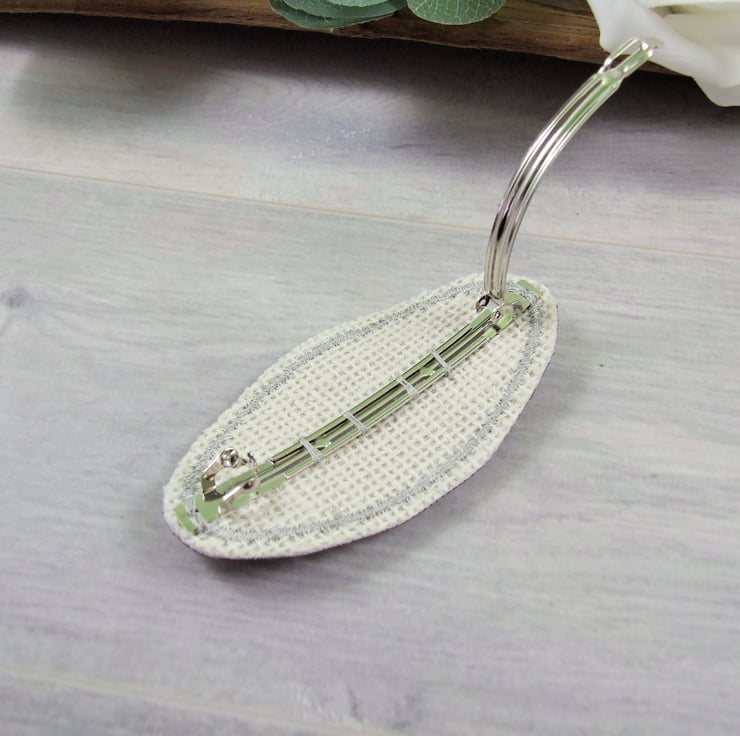 Hair Barrette with Sterling Silver Embellishmen... - Folksy