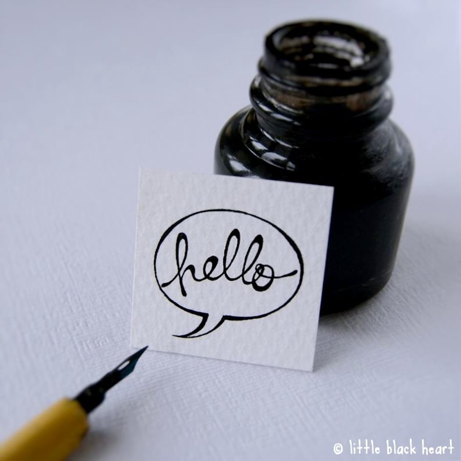 hello - original artwork - Folksy