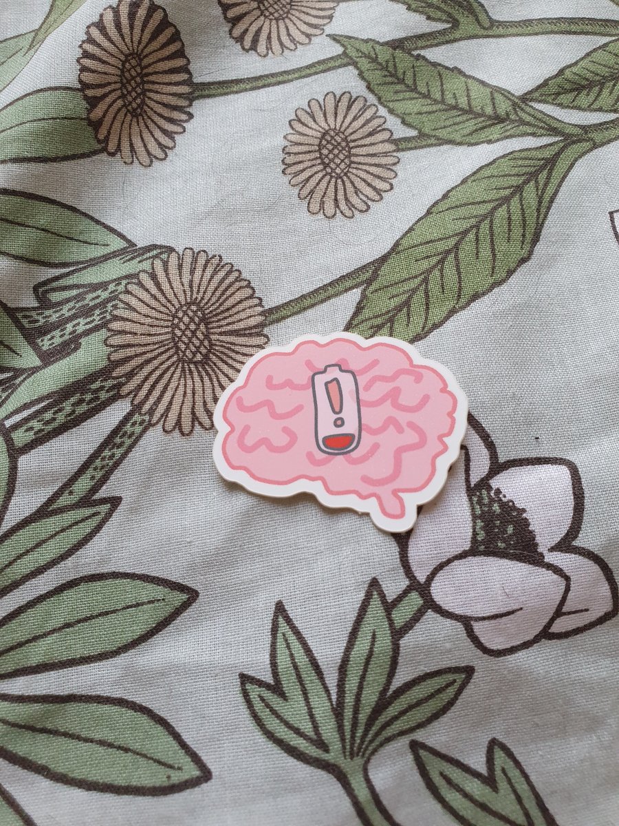 Brain Running on Empty - Low Battery Brain - ma... - Folksy