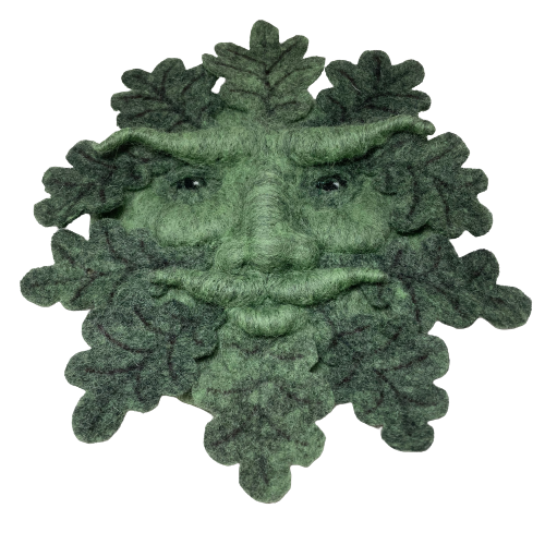 Green man wall plaque, needle felted woollen sc... - Folksy
