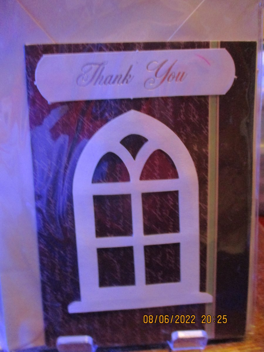 Thank You Window Card - Folksy