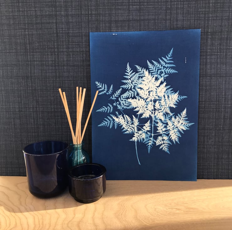 Lacey Blues, a Cyanotype Original - Folksy