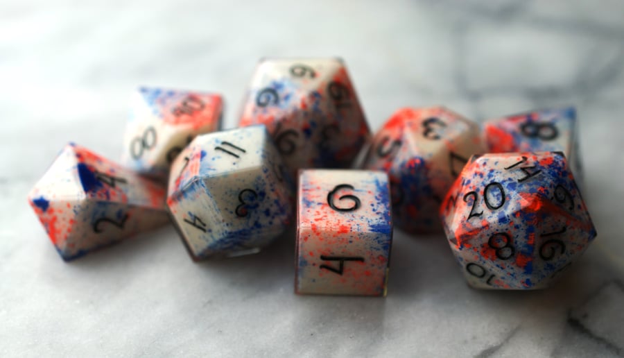 Living Dust, 8 Handmade Dice for gaming fans! - Folksy