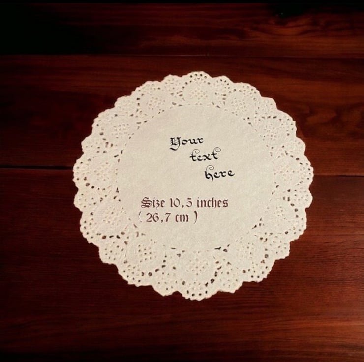Vintage style personalised paper lace doilies, ... - Folksy