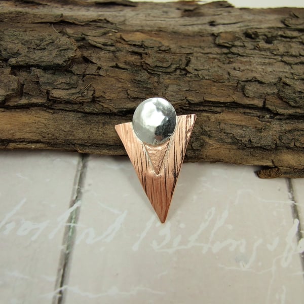 Small Geometric Shapes Lapel Pin Brooch Sterlin... - Folksy