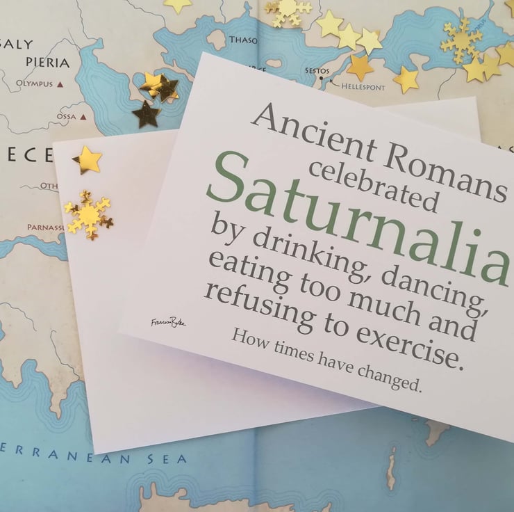 1 Saturnalia Funny Christmas Card. Roman Mythol... - Folksy