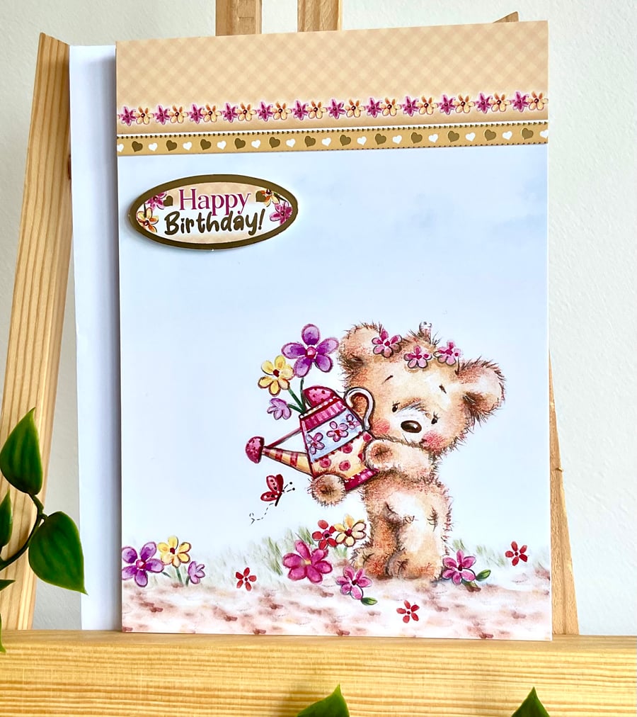 Birthday Card. Bear. Birthday for Him, Her or a... - Folksy