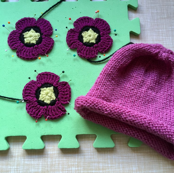 Magenta Flower Tea Cosy, Floral Tea Cozy - Folksy
