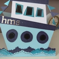 Personalised Boys Funky Boat Birthday card - Folksy
