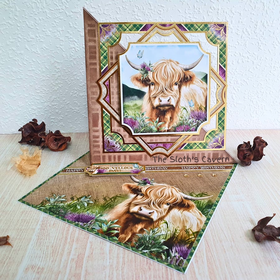 Highland Cow birthday card, "Have A Moo-ve... - Folksy