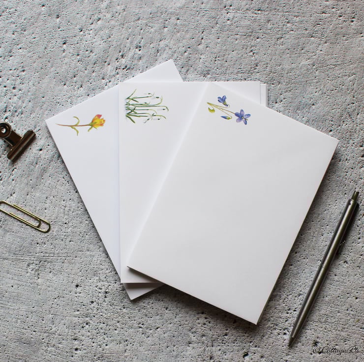 Mixed Wildflower and Butterfly Letter Writing P... - Folksy