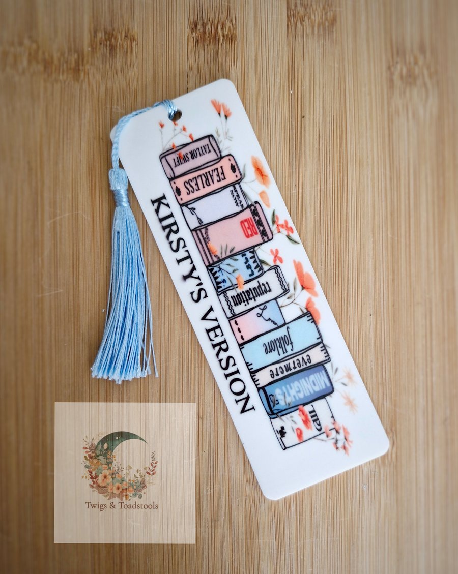 Taylor swift eras personalised bookmark - Folksy