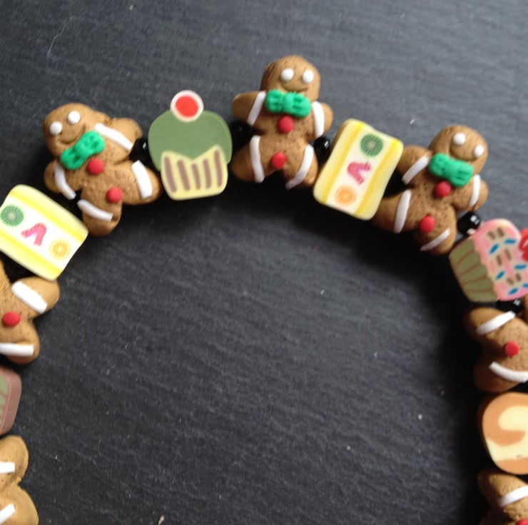 Gingerbread Men Bracelet - Folksy