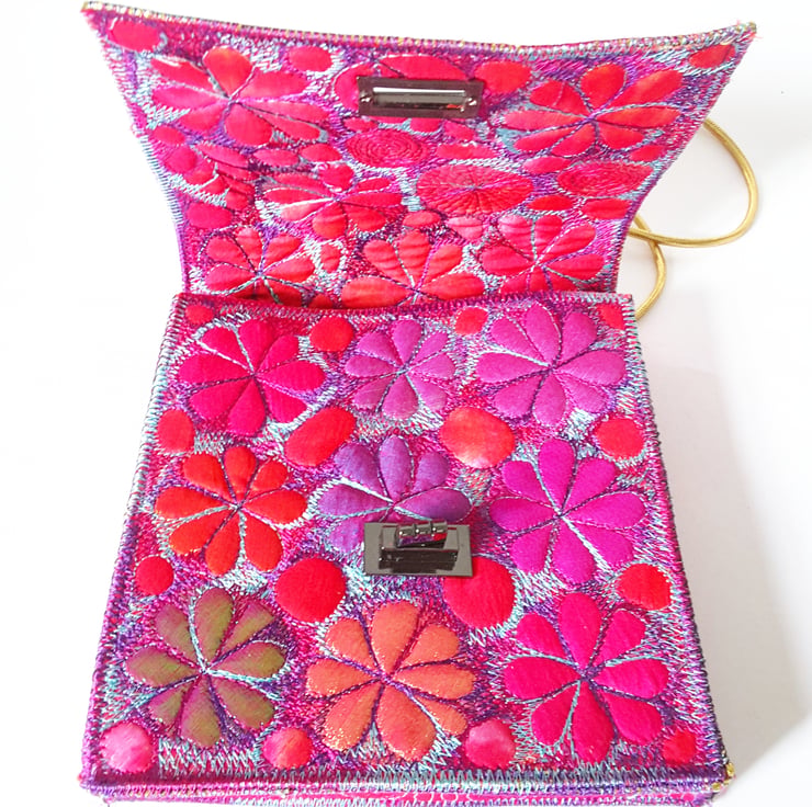 Square Textile Bag Free Machine Embroidery - Folksy