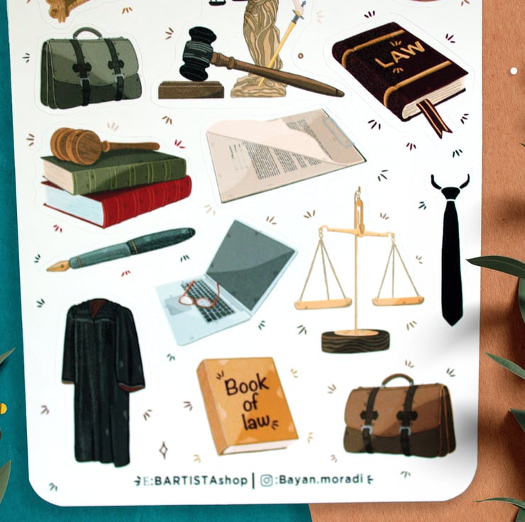 Law sticker sheet , planner stickers , bullet j... - Folksy