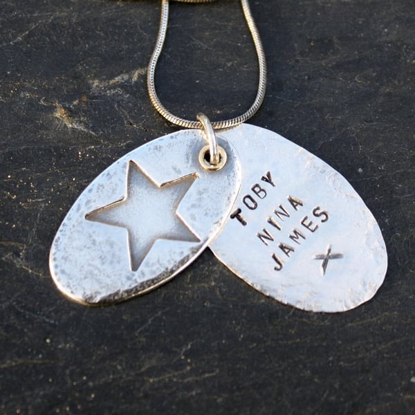 Personalised silver Dog Tags - Folksy