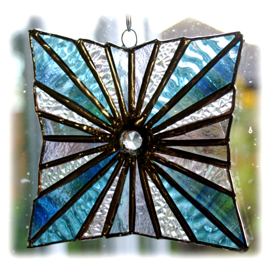 Star Burst Suncatcher Stained Glass Handmade - Folksy