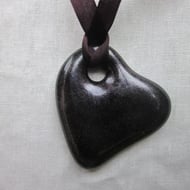 Handmade cast glass pendant - Heart of glass - ... - Folksy